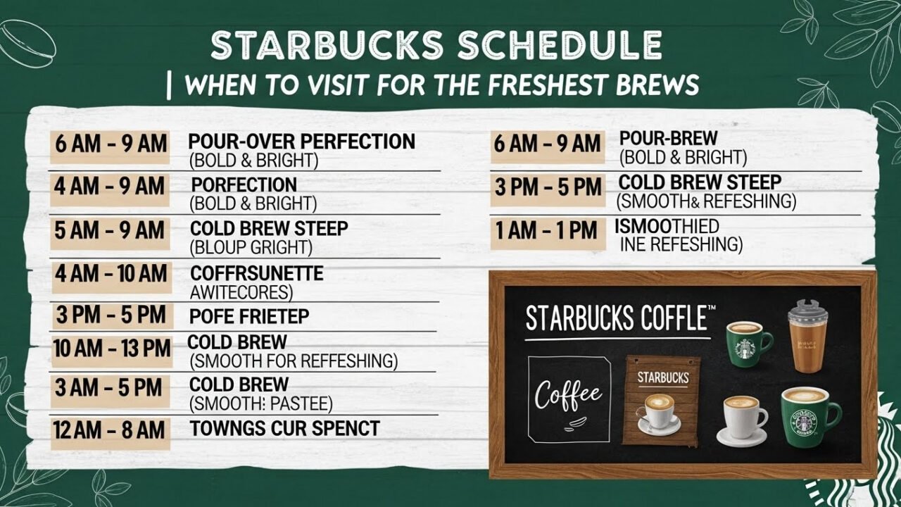 Starbucks Schedule | When to Visit for the Freshest Brews